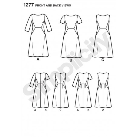 Simplicity Sewing Pattern Miss and Plus Amazing Fit Dress 1277