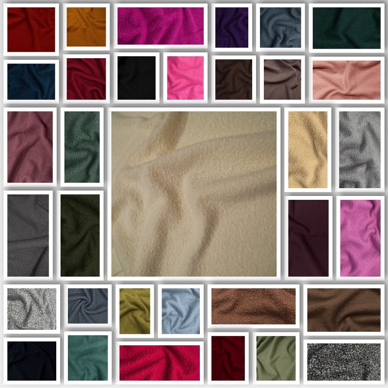 Plain Bouclé Fabric John Louden Knitted Polyester Textured Loop Fabric ...