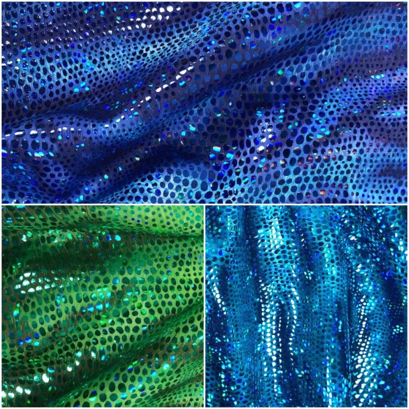 Poly Spandex Fabric Disco Cobra Snake Holo Dancewear Stagewear 150cm Wide