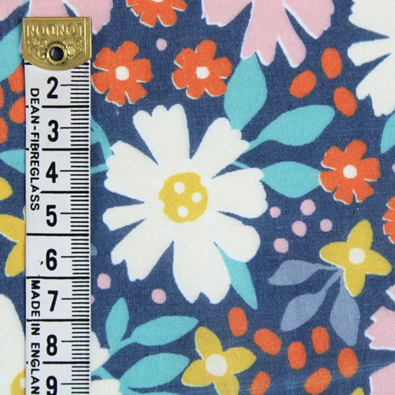 Mindy Digital Polycotton Fabric | Flowers Elevation Court Floral ...