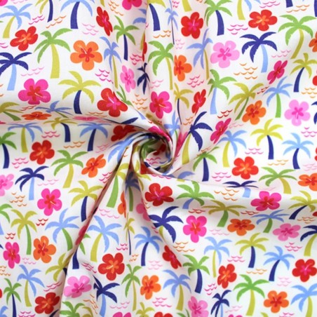 MP Digital Polycotton Fabric | Palms Tropical Palm Tree Floral | 112cm Wide