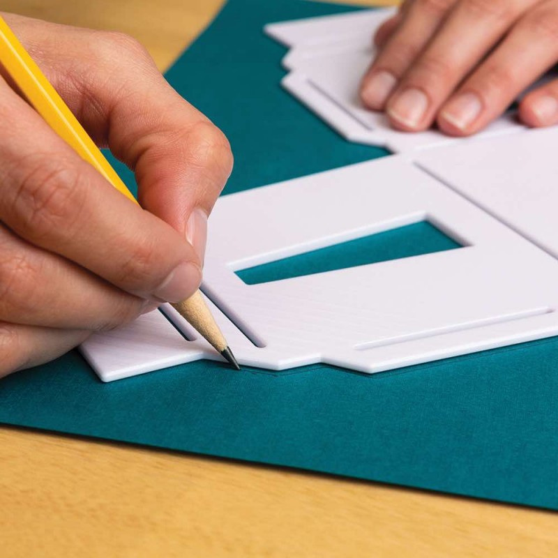 Fiskars 3D Lantern Template – Votive Paper Craft Tool with Score Lines