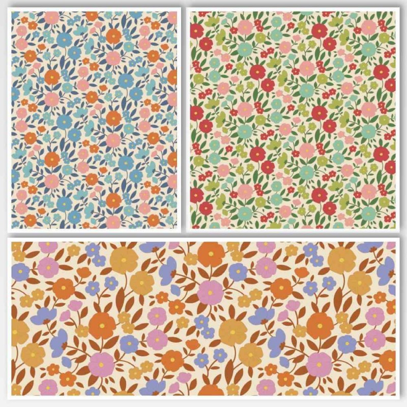 Tilda Wallflower Janice Fabric 100% Cotton – 110cm Wide – Premium Cotton
