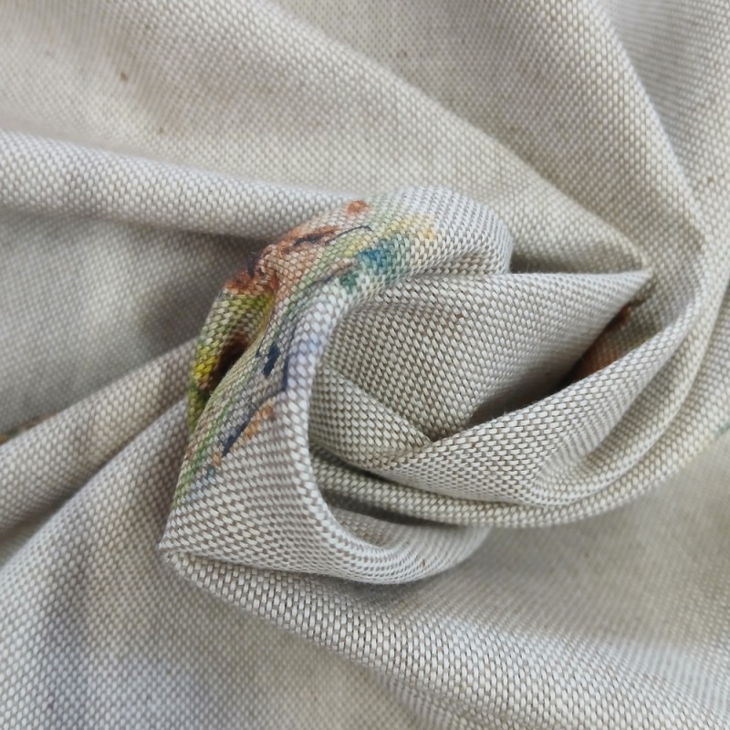 SALE Cotton Rich Linen Look Fabric Shetland Cows Farm Animals ...