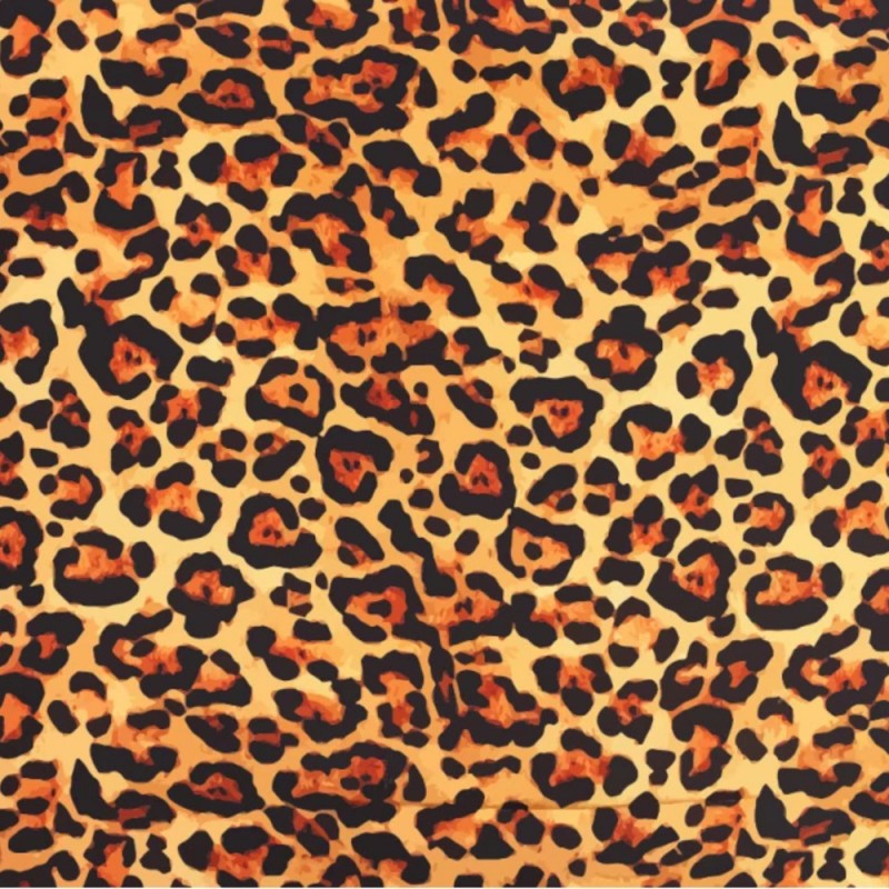 100% Viscose Fabric | Little Johnny | Leopard - Animal Print Jungle ...
