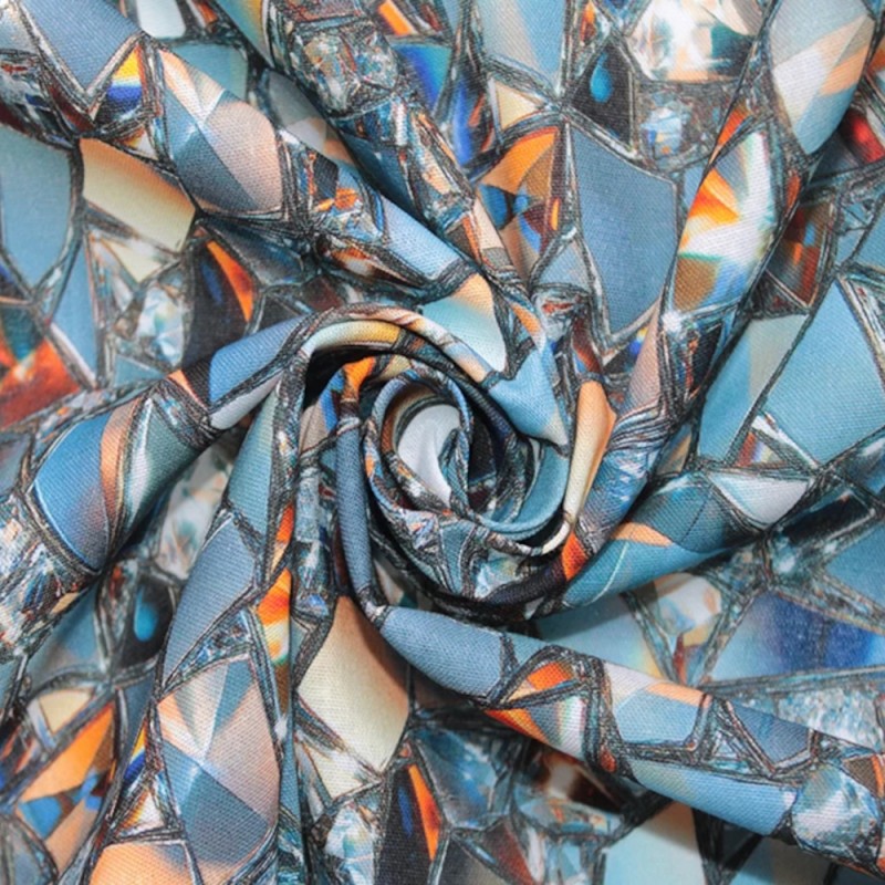 100% Digital Cotton Fabric | Little Johnny | 3D Mirror - Realistic ...