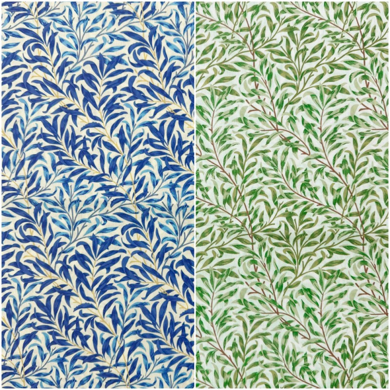 Polycotton Digital Printed Fabric William Morris Willow Bough 115cm Wide