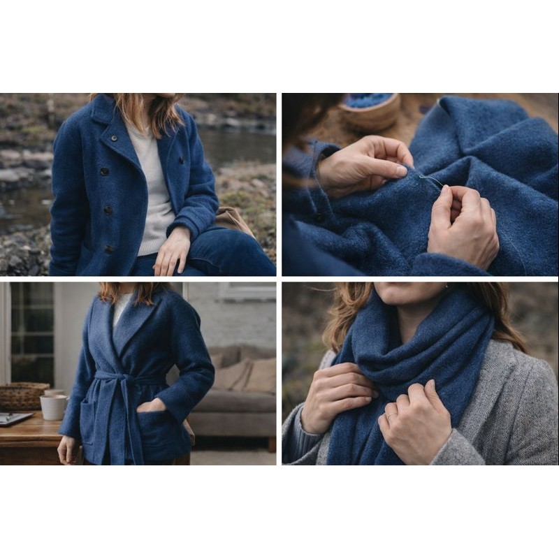 100% Boiled Wool Fabric – 142cm Wide – 380gsm