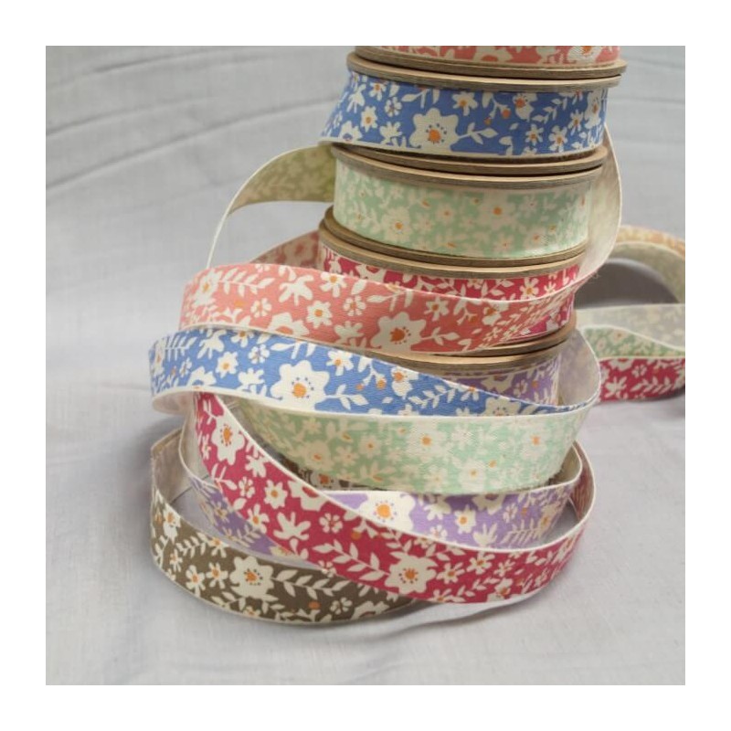 Bowtique Vintage Cotton Flower Vine Ribbon 15mm x 5m Reel