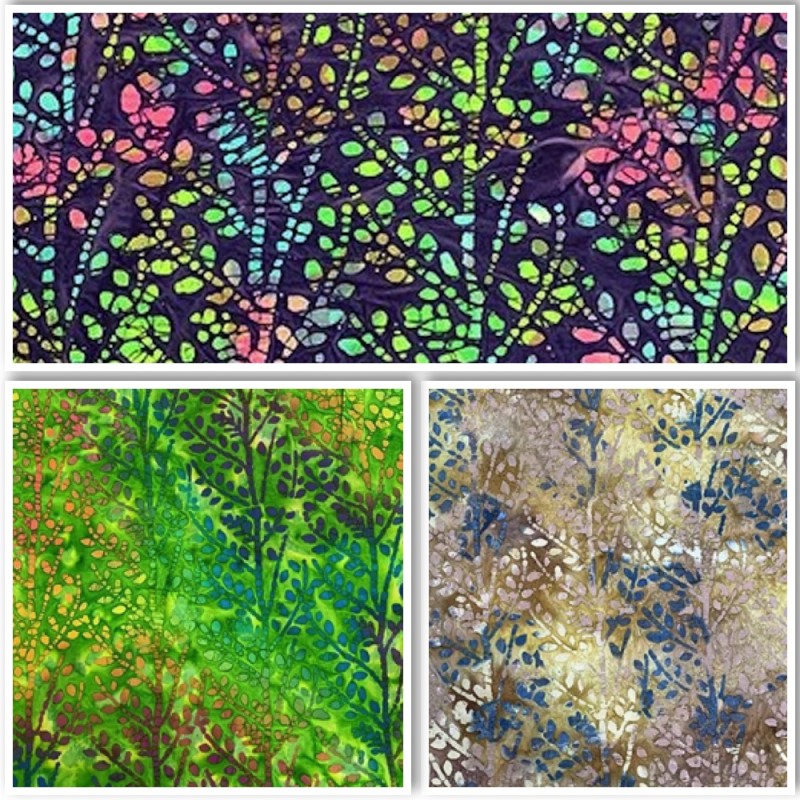 Batik Cotton Fabric John Louden Sumatra Fern Street 110cm Wide