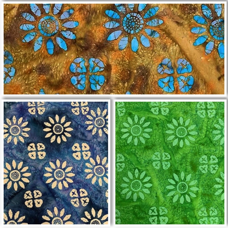 Batik Cotton Fabric John Louden Yogyakarta Sunflower Street 110cm Wide