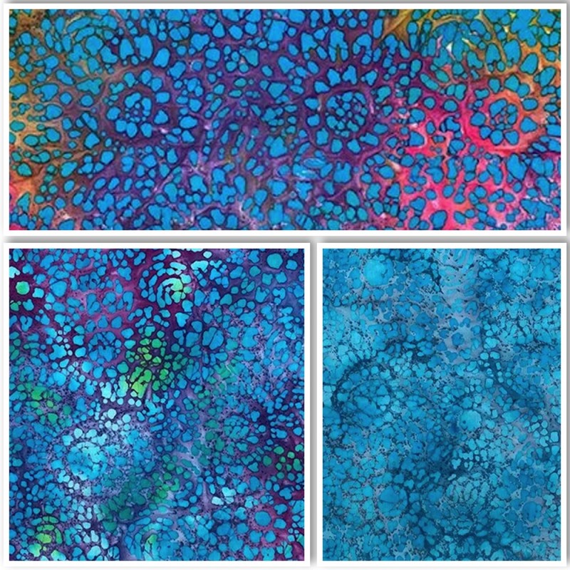 Batik Cotton Fabric John Louden Medan Mosaic Street 110cm Wide