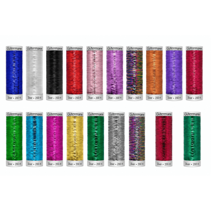 Gutermann Sliver No.40 Metallic Thread 200m – Assorted Colours
