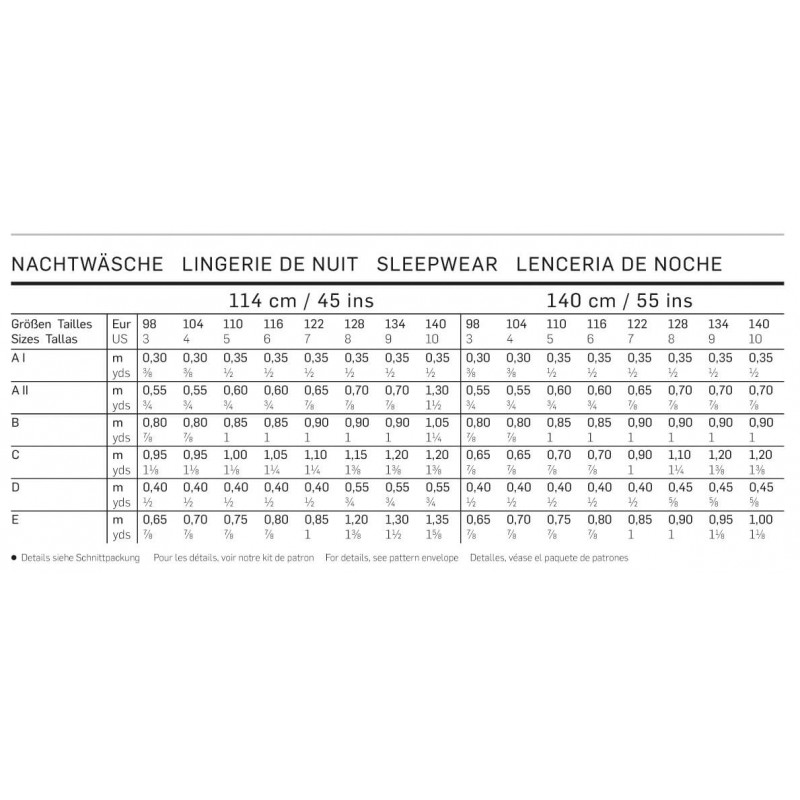 Burda Kids Girls Sleepwear PJs Fabric Sewing Pattern 9432