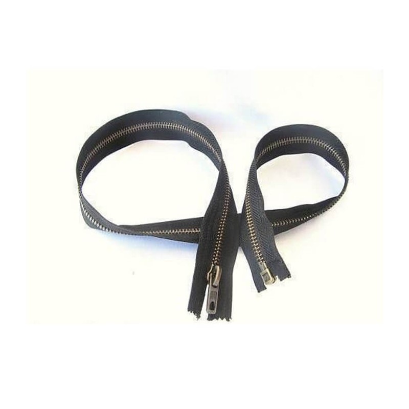 Brass Zip Fastener Open Ended 56cm - 76cm No.5 Weight