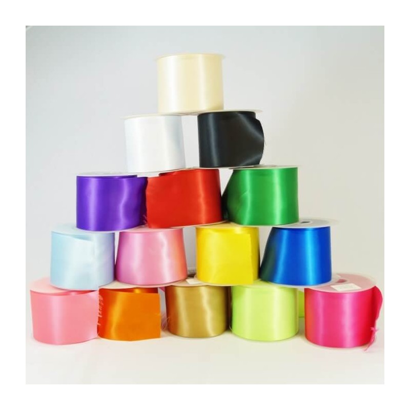 100mm x 1 Metre Single Faced Satin Sash Ribbon Wedding Prom Party