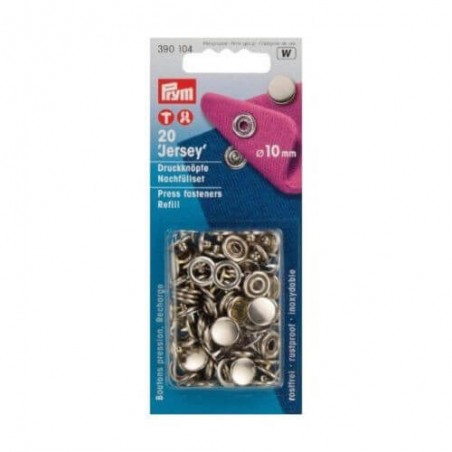 Prym Press Fasteners 10mm Jersey Cap Refill 20 Pieces