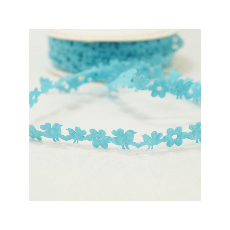 Bertie's Bows 10mm Birds, Flowers & Hearts Felt Trim Ribbon Trimming