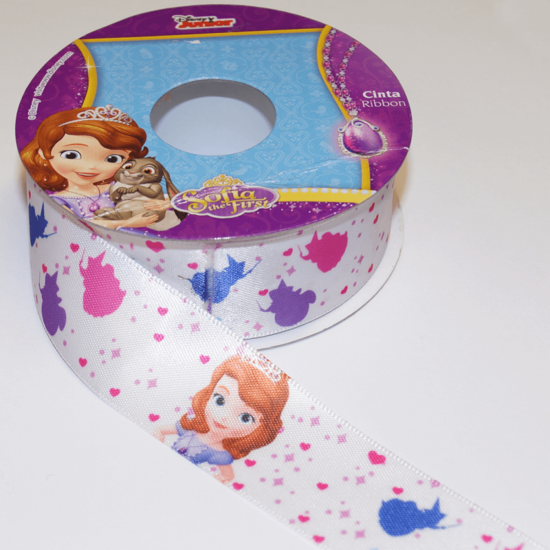 1 Metre Disney Sofia The First Princess 25mm Satin Craft Ribbon