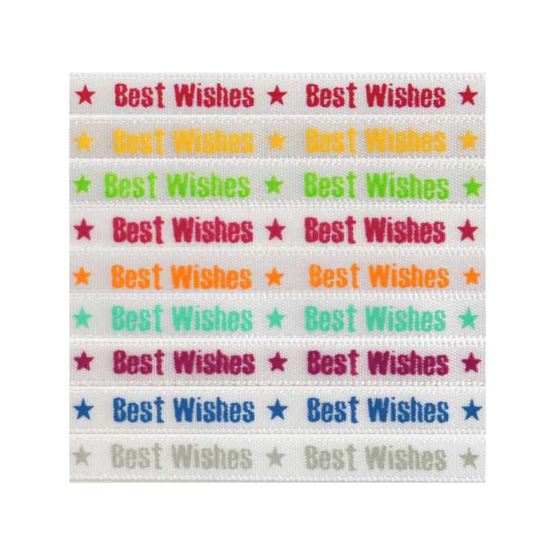Celebrate Ribbon 6mm x 4m Satin Best Wishes Star