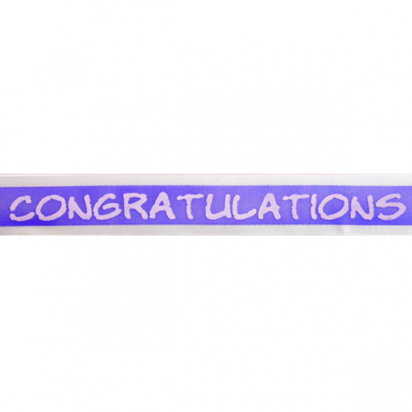 Celebrate Ribbon 25mm x 3m Congratulations Stripe Multi Colour