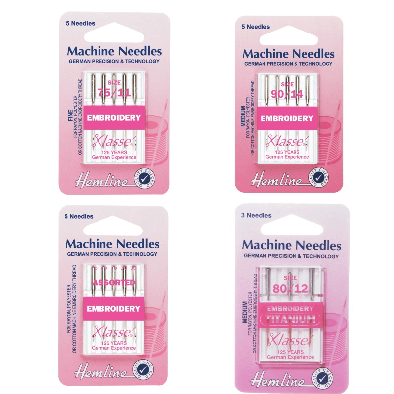 Hemline Embroidery Sewing Machine Needles Klasse