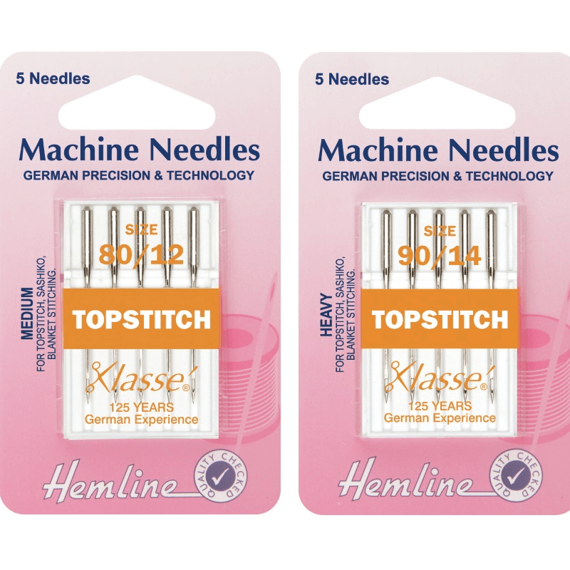 Hemline Topstitch Sewing Machine Needles Klasse