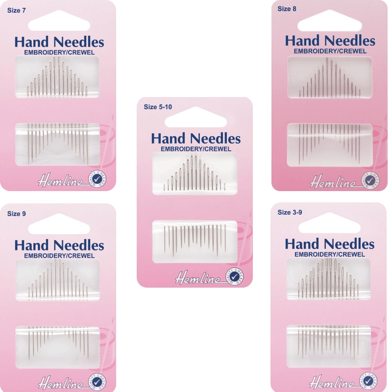 Hemline Sharps Hand Sewing Needles In Various Sizes