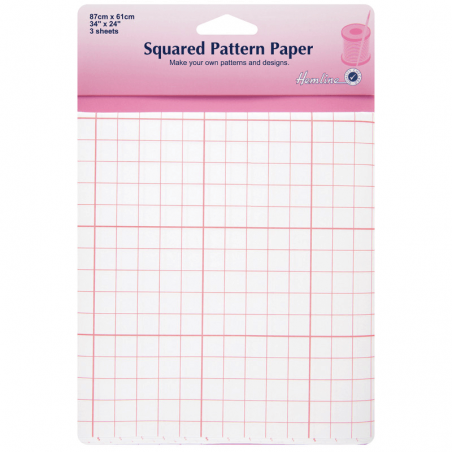 Hemline 3 x 87cm x 61cm Squared Pattern Paper Template Dressmaking ...