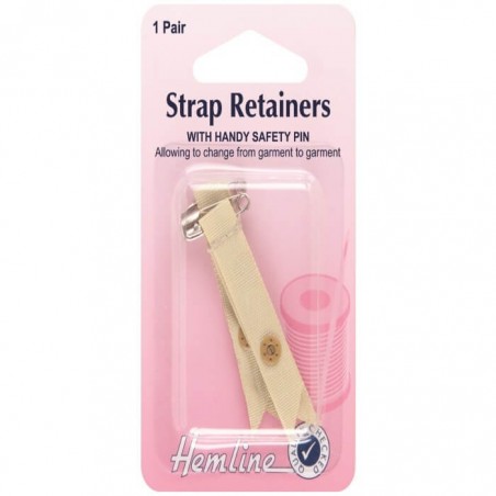 Hemline Shoulder Bra Strap Retainer With Safety Pin
