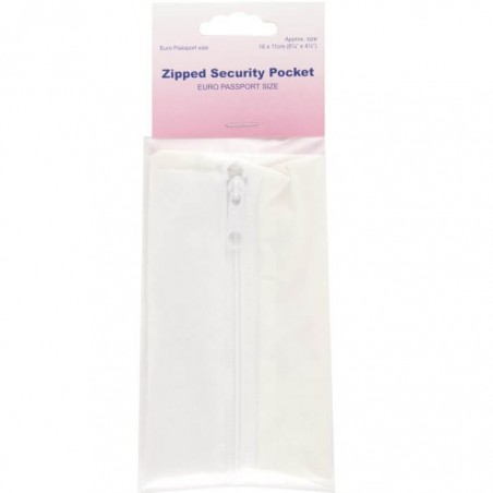 Hemline Zipped Security Pocket 16cm x 11cm