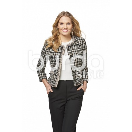 Burda Sewing Pattern 6465 Style Women's Collarless Jacket Coat