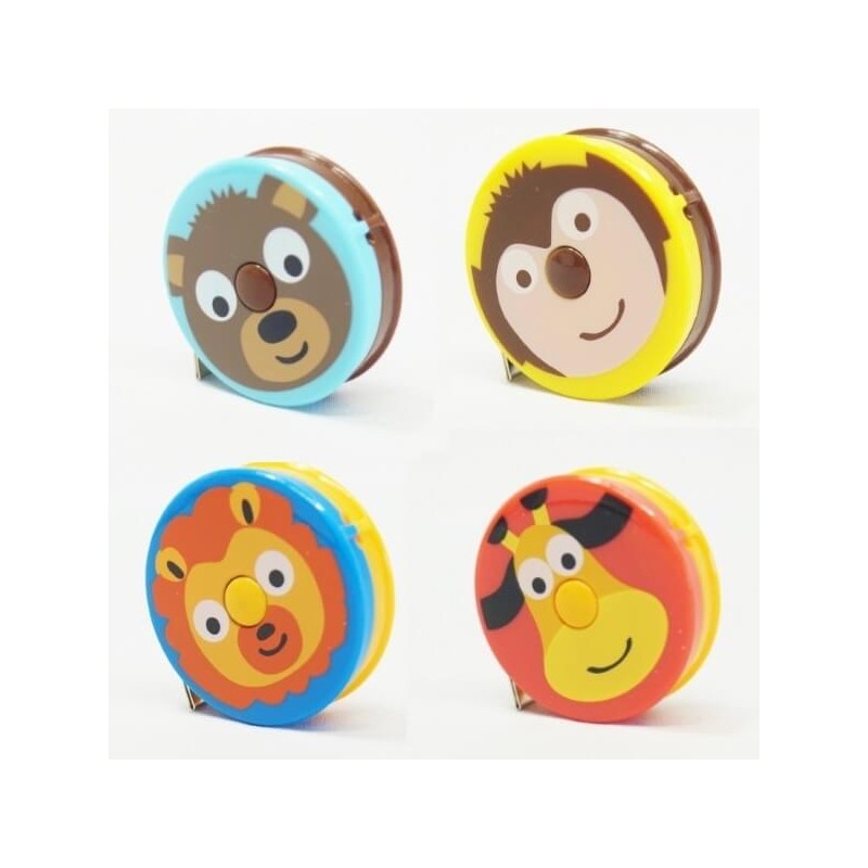 Jungle Zoo Tape Measure Retractable 150cm/60" Length Magnet Back