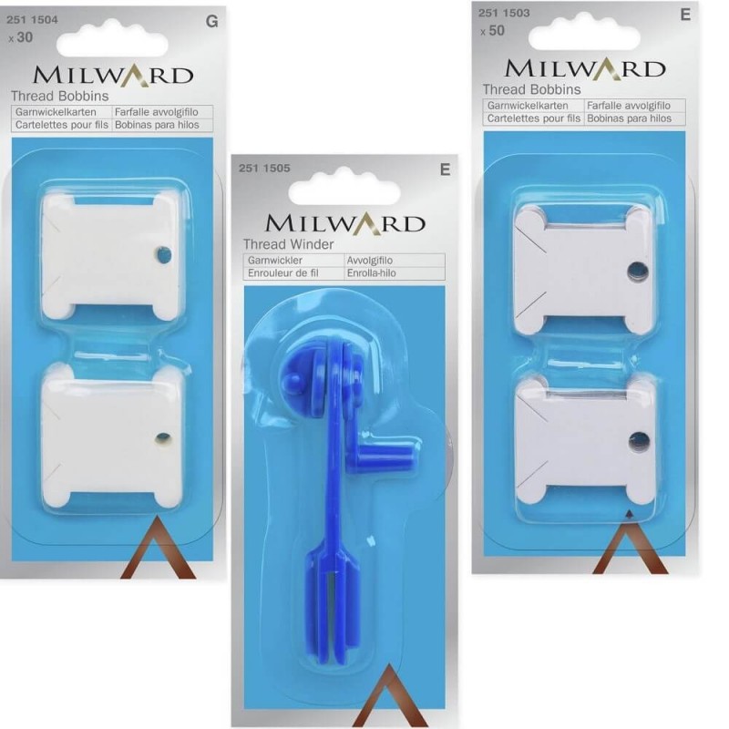 Milward Embroidery Thread Bobbins Paper, Plastic & Winder