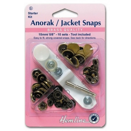Hemline Anorak Coat Jacket Press Stud Fasteners Poppers Snaps