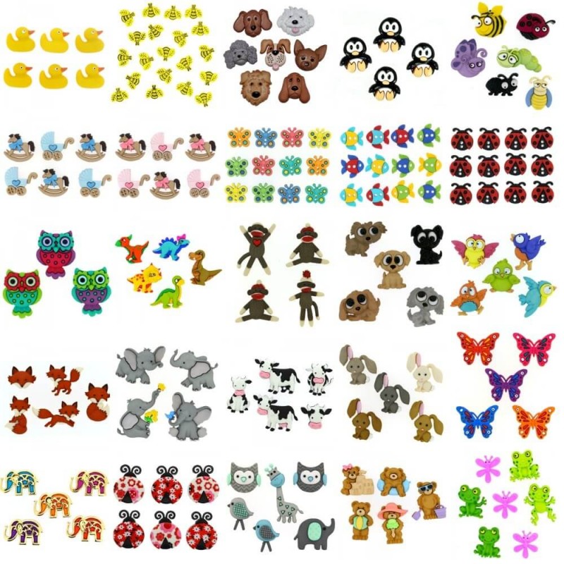 Dress It Up Novelty Button & Embellishment Collection Animals & Ins...