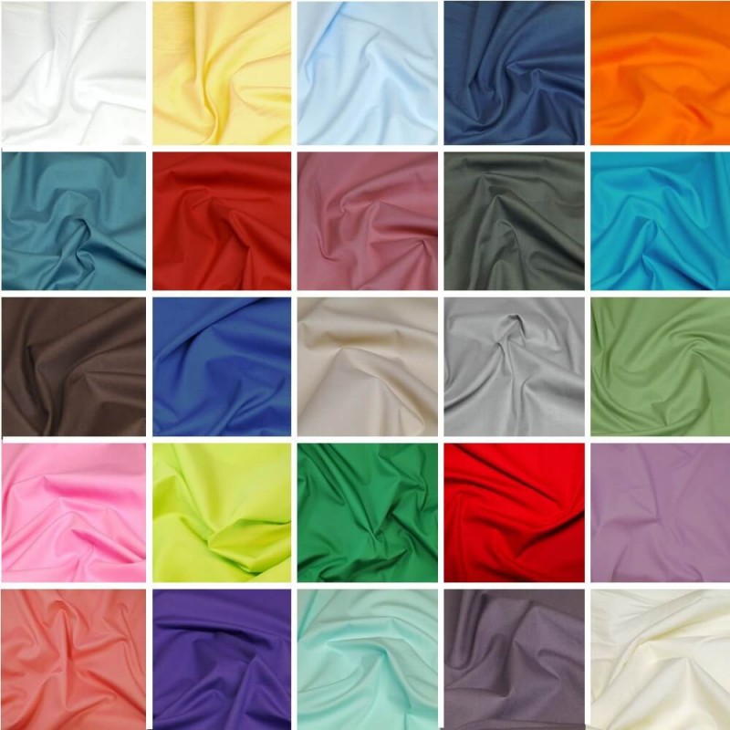 Rose & Hubble Plain 100% Cotton Poplin Fabric – Soft, Versatile & Vibrant
