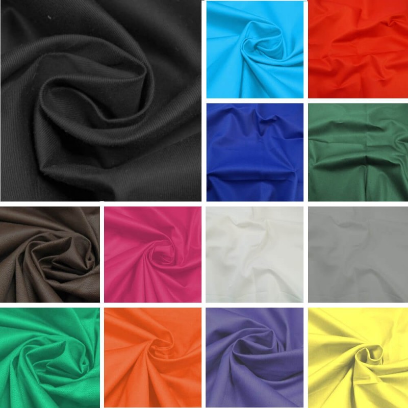 Cotton Drill Fabric Twill Weave Lightweight 147cm Wide 200gsm