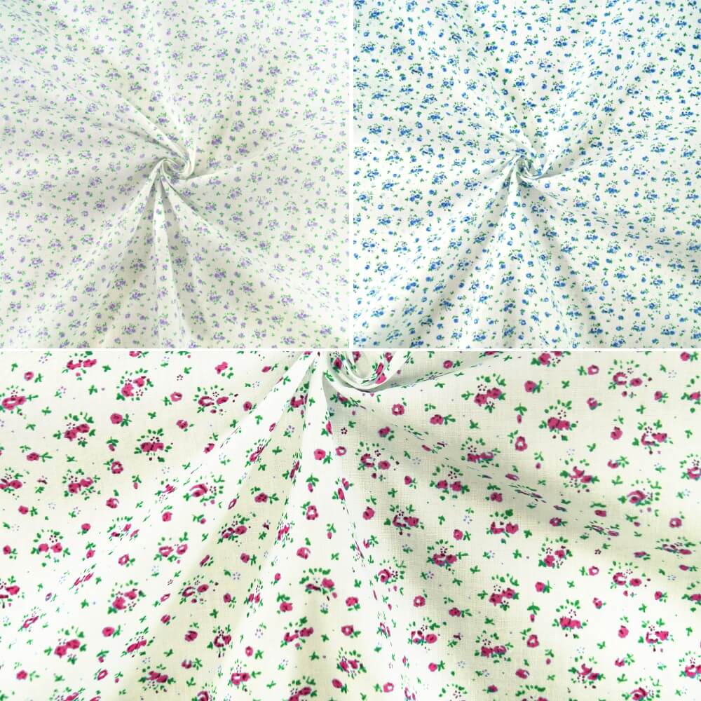 flowers floral roses polycotton fabric