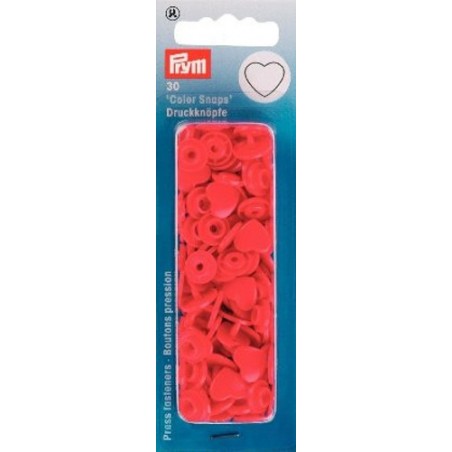 Prym Novelty Shaped Snap Press Fasteners Heart Shaped Plastic Press...