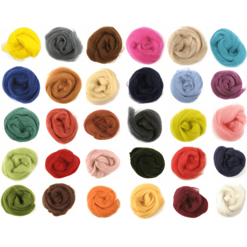 10g 100% Natural Wool Roving Needle Spinning Felting Sewing Craft F...
