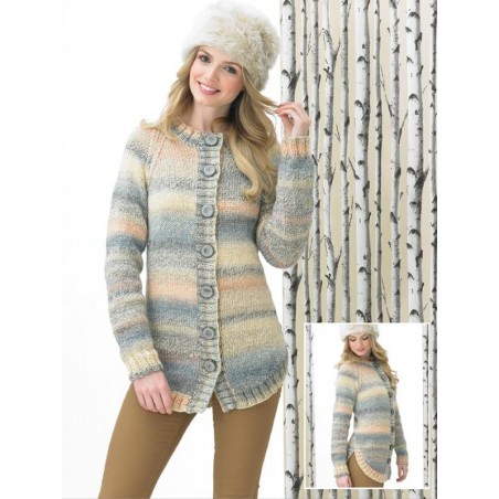 Knitting Pattern James C Brett JB287 Chunky Cardigan Coat