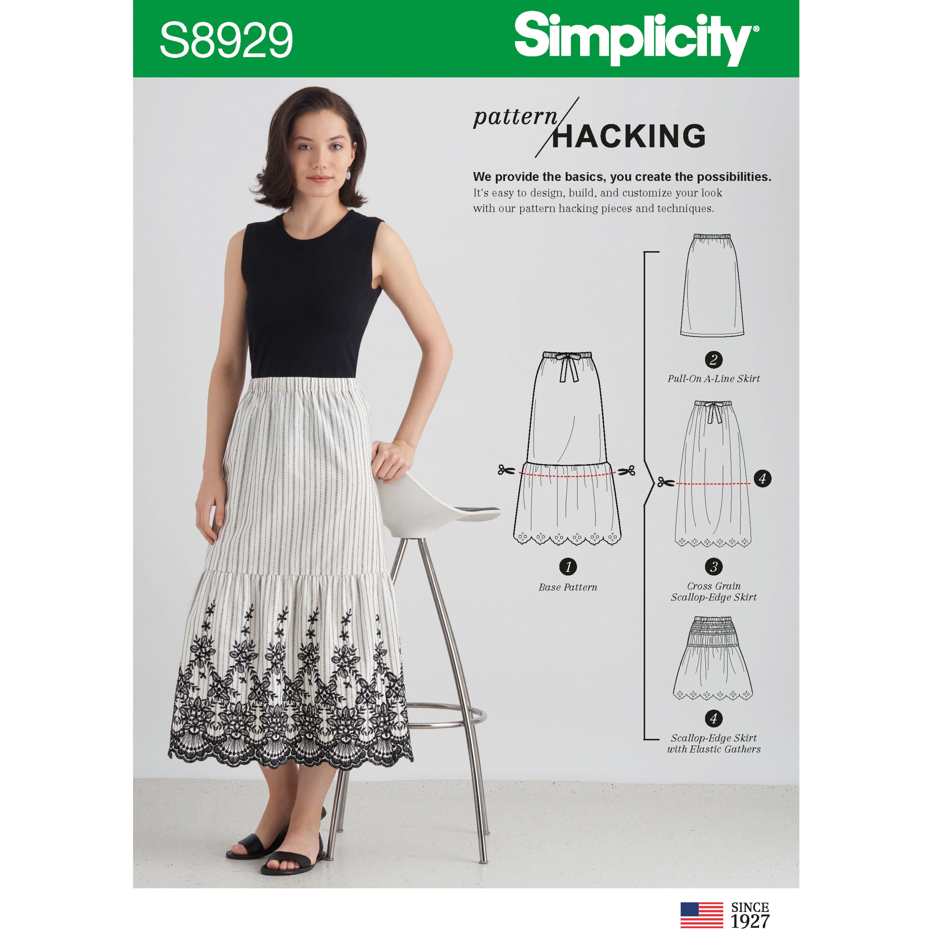 Simplicity Pattern 8743 Misses Multi Length Full Pleat Skirts Sewin...