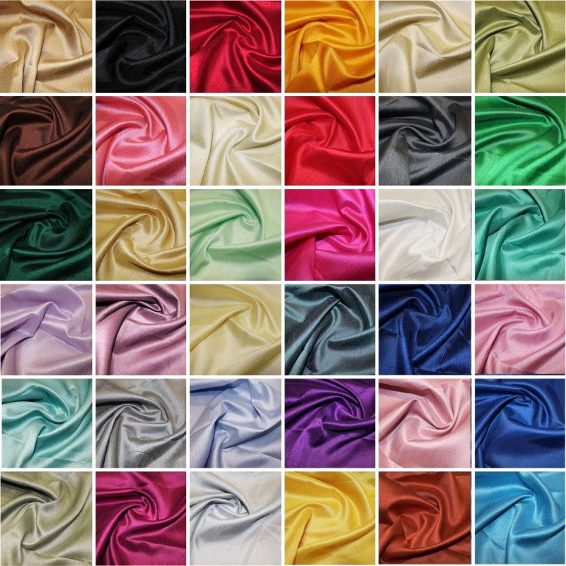 Shantung Satin Backed Fabric – Luxurious Silk-Like Dupion & Satin | 147cm