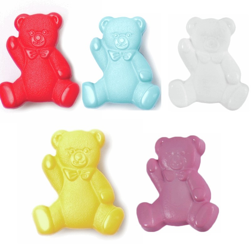 ABC Buttons 16mm Baby Teddy Bear Waving Button Nylon Shank 25 Lignes