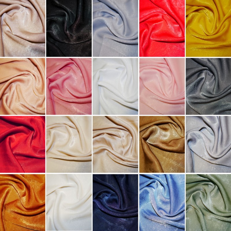 Silk Velvet Satin Fabric Look & Feel Bridal Dress Lightweight 150cm Wide