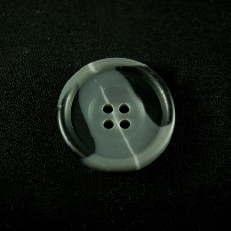 Black And Grey 25mm Acrylic Plastic Buttons