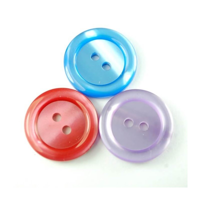 Deep Dish Metallic 22mm Acrylic Plastic Buttons