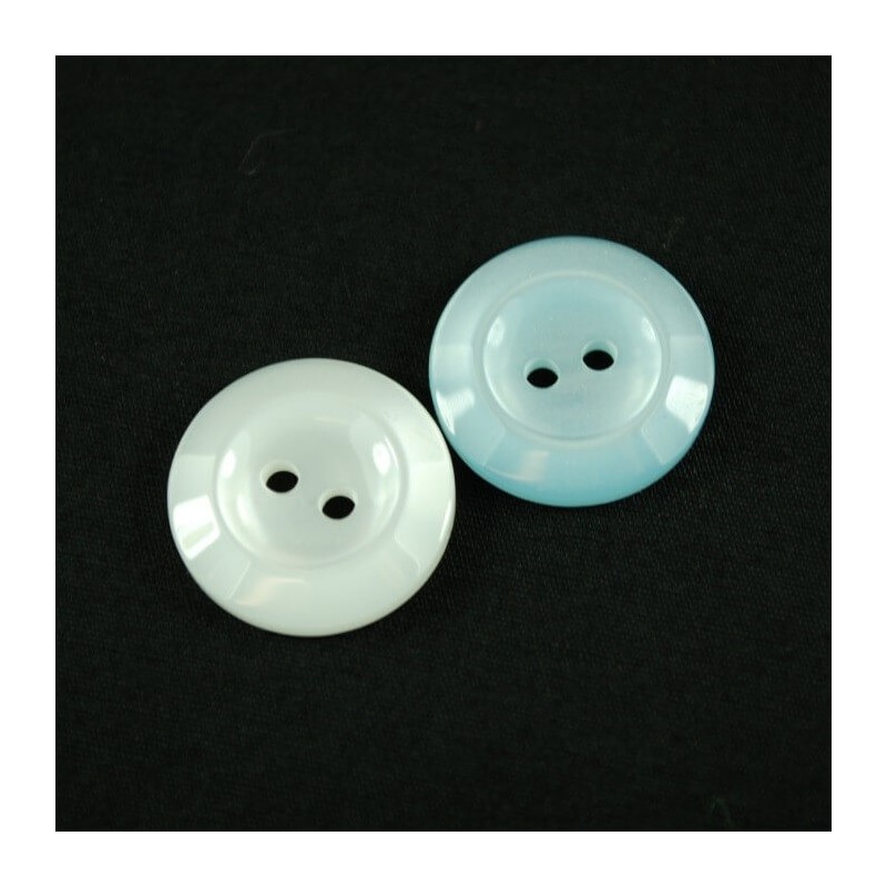 Metallic Wide Ridge 20mm Acrylic Plastic Buttons