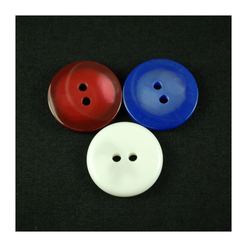 Silk Effect Metallic Center 20mm Acrylic Plastic Buttons